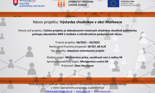 Výstavba chodníkov v obci Markovce | Obec Markovce